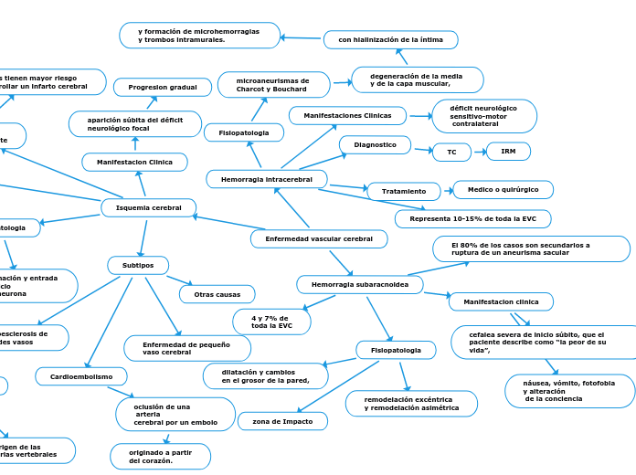 Enfermedad Vascular Cerebral Mind Map